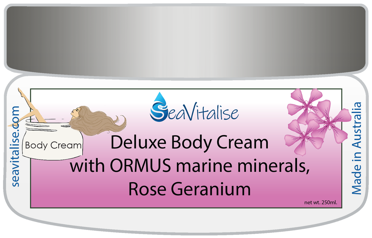 Deluxe Rose Geranium Body Cream 250g – SeaVitalise